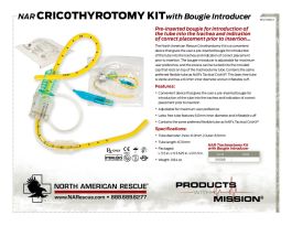 NAR Cricothyrotomy Kit - Product Information Sheet | North American Rescue