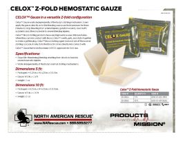 CELOX Z-Fold Hemostatic Gauze - Product Information Sheet | North American Rescue