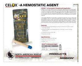 Celox-A Hemostatic Agent Product Information Sheet | North American Rescue