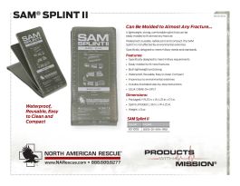 SAM Splint II Product Information Sheet | North American Rescue