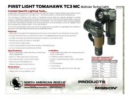 First Light Tomahawk MC Tactical Light Product Info Sheet | North ...