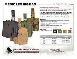 Medic Leg Rig BAG ONLY Product Info Sheet | North American Rescue