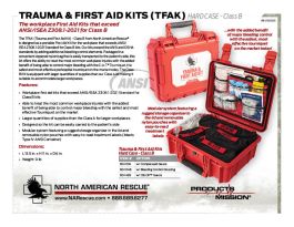 Trauma and First Aid Kit - Class B Product Information Sheet | North ...
