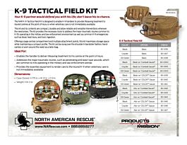 K-9 Tactical Field Kit Product Information Sheet | North American Rescue
