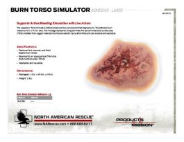 Burn Torso Simulator Product Information Sheet | North American Rescue