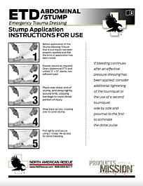 Emergency Trauma Dressing Instructions for Stump Application | North ...