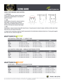 Batlskin Viper Helmet Sizing Chart | North American Rescue