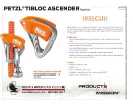Petzl TiBloc Ascender Product Information Sheet | North American Rescue