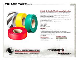 Triage Tape Product Information Sheet | North American Rescue