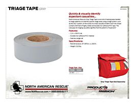 Triage Tape - Gray - Product Information Sheet | North American Rescue