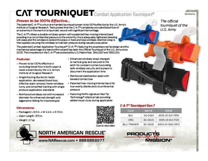 Combat Application Tourniquet (C-A-T) - Product Information Sheet ...