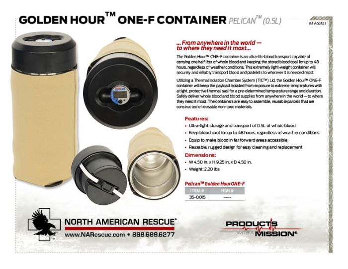 Pelican Golden Hour ONE-F Container - Product Information Sheet | North ...
