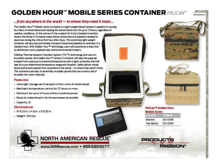 Pelican Golden Hour Series S Container - Product Information Sheet ...
