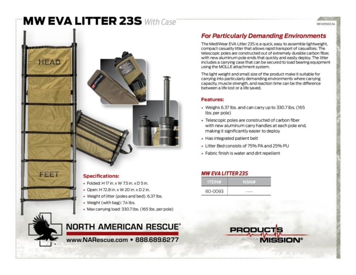 MW EVA Litter 23S with Case - Product Information Sheet | North ...
