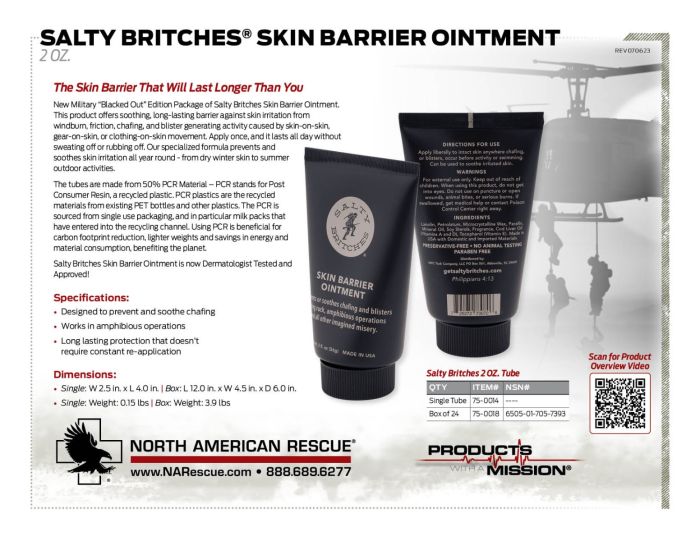Salty Britches Skin Barrier Ointment (2 oz) - Product Information Sheet ...