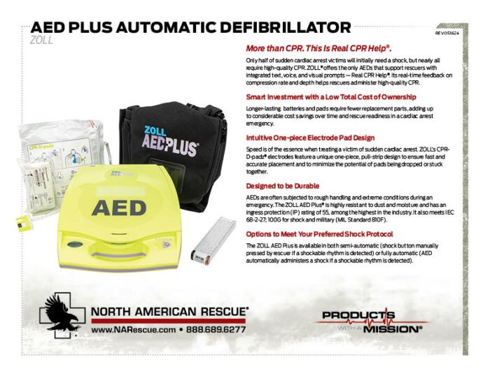 ZOLL AED Plus Automatic Defibrillator - Product Information Sheet ...