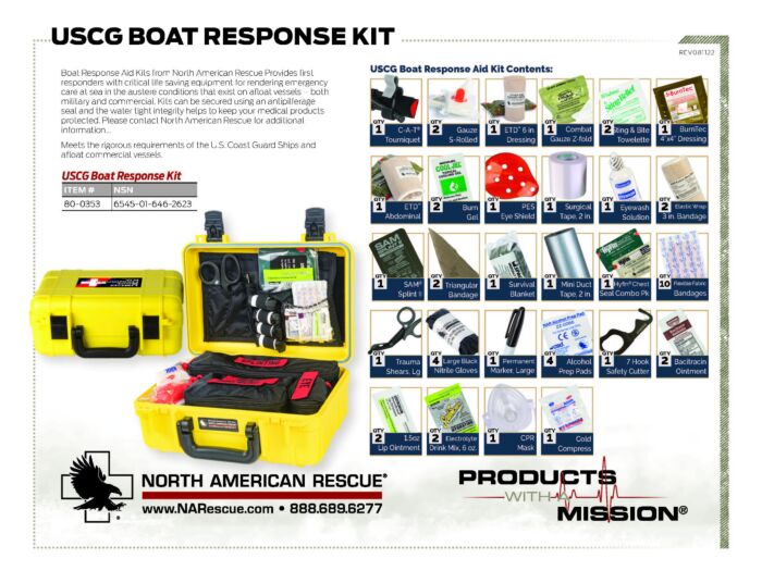 USCG Boat Response Aid Kit - Product Information Sheet | North American ...