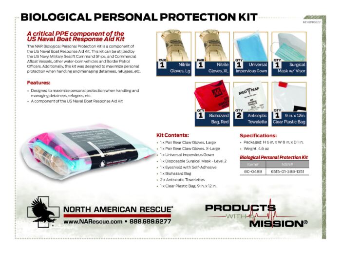 Biological Personal Protection Kit - Product Information Sheet | North ...