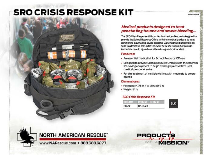 SRO Crisis Response Kit Product Information Sheet | North American Rescue