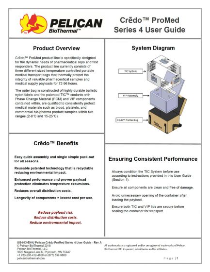 Pelican Credo ProMed Series 4 User Guide | North American Rescue